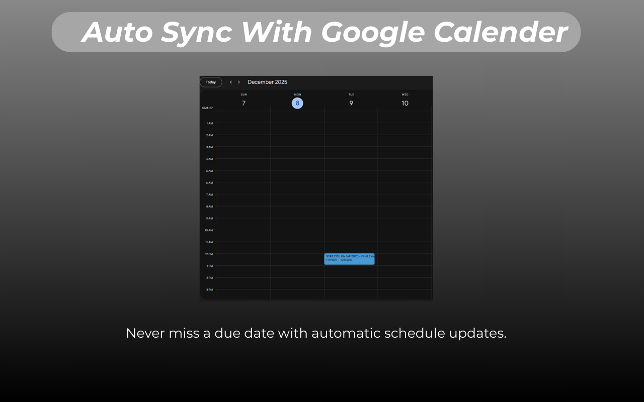 GradeWork Sync - Sync Assignments to Google Calendar